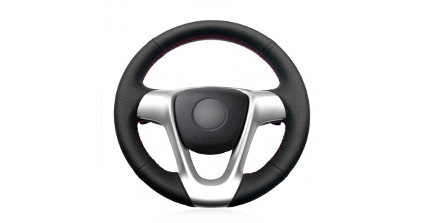 Loncky Auto Custom Fit OEM Black Genuine Leather Steering Wheel Covers for Smart Fortwo 2009 2013 Smart Forjeremy 2013 Accessories